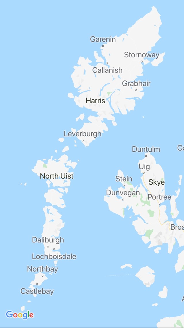 Outer Hebrides Islands Map