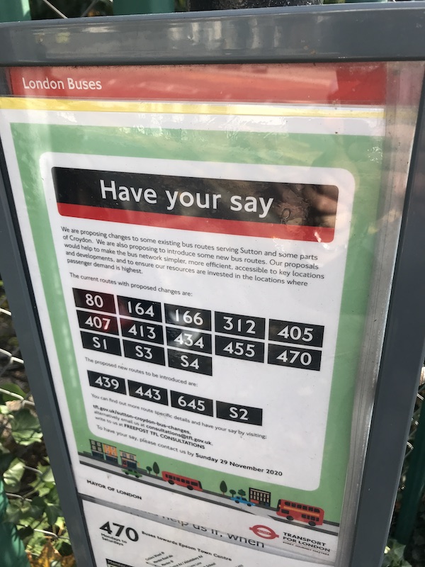 Bus changes for Croydon and Sutton – BusAndTrainUser