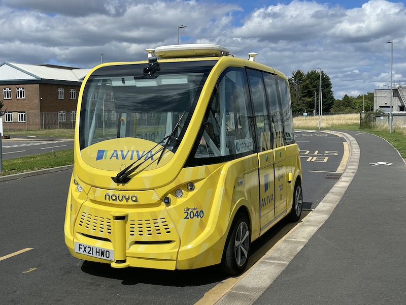 Autonomous bus riding around Harwell Campus – BusAndTrainUser