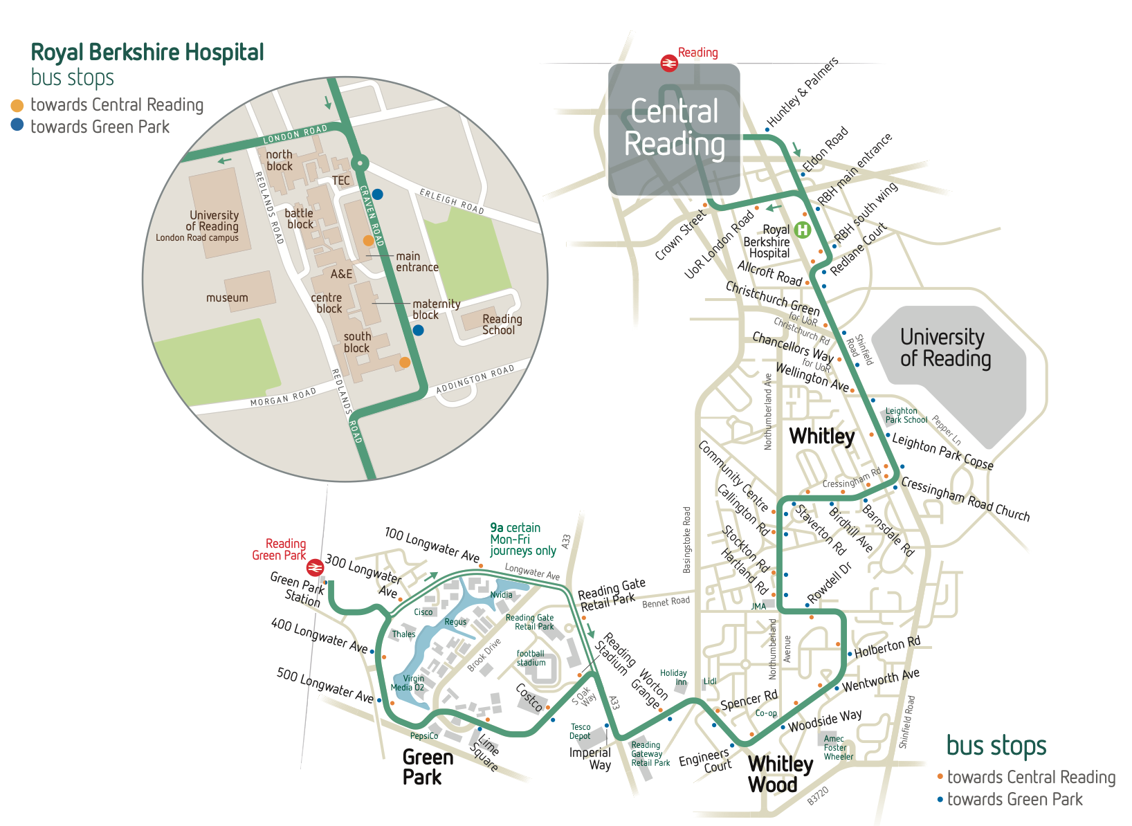 Reading Green Park arrives on the bus map – BusAndTrainUser