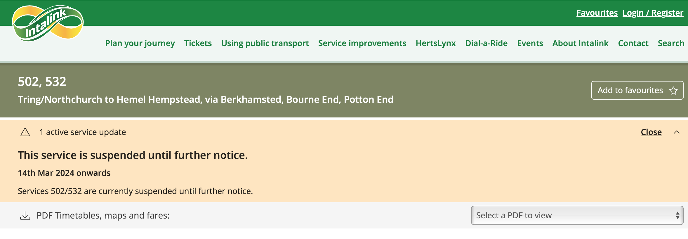 Disappearing bus routes in Dacorum – BusAndTrainUser