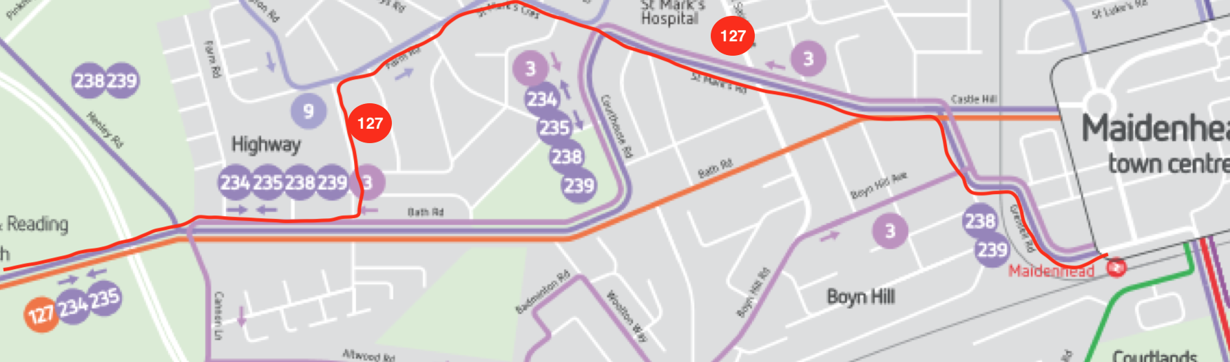 Reading and Maidenhead rejoined by bus – BusAndTrainUser