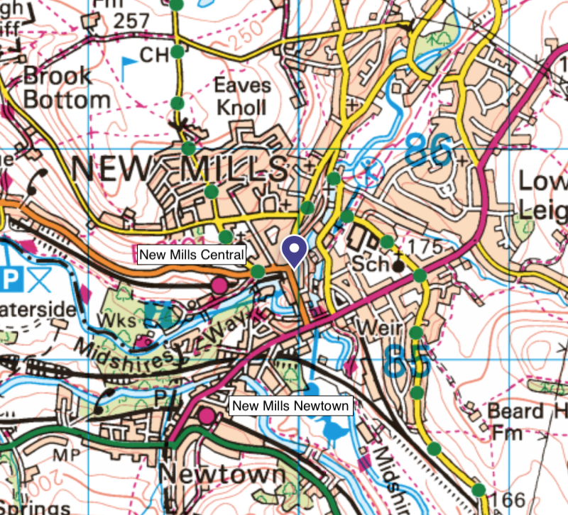 25 places with two stations: 10 New Mills – BusAndTrainUser