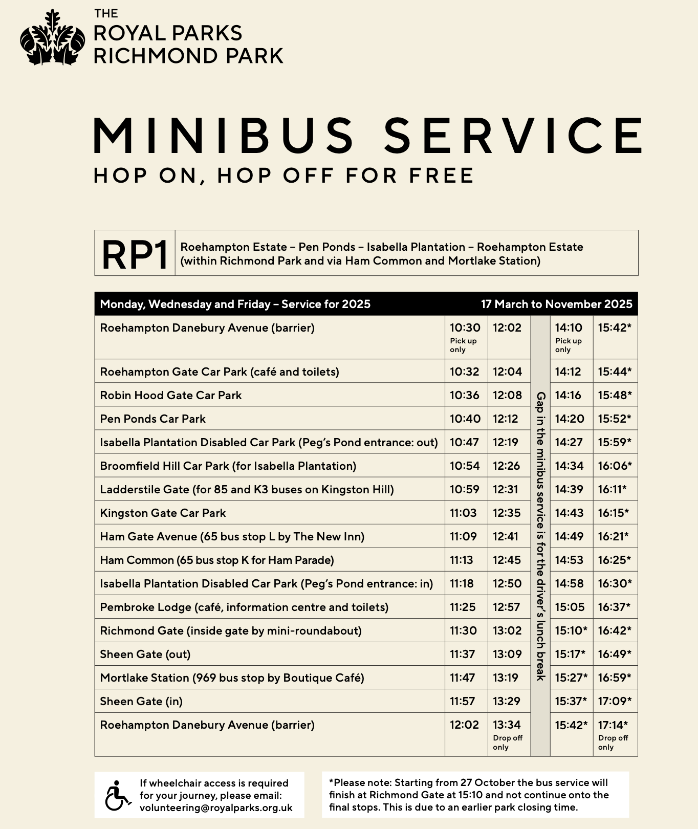 Britain’s Top 10 Quirky Bus Routes: 6 Royal Parks RP1 – BusAndTrainUser