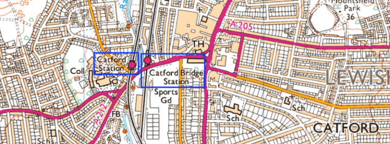 25 places with two stations: 14 Catford – BusAndTrainUser