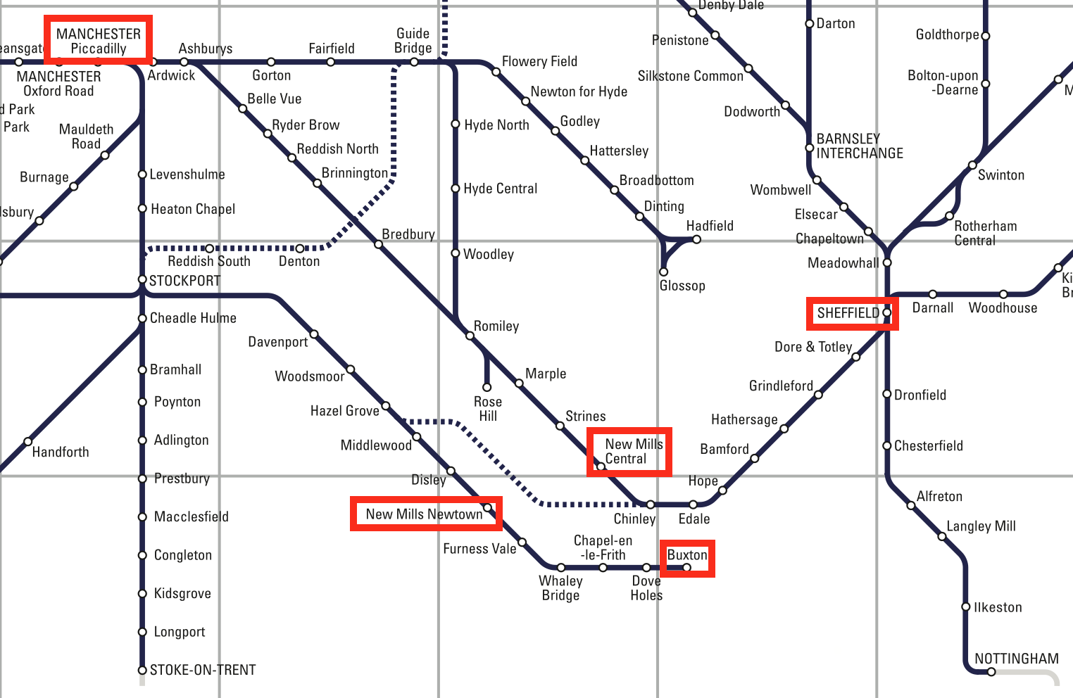 25 places with two stations: 10 New Mills – BusAndTrainUser