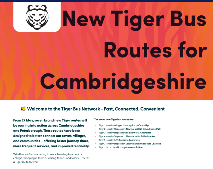 Eye of the Cambridgeshire Tiger – BusAndTrainUser