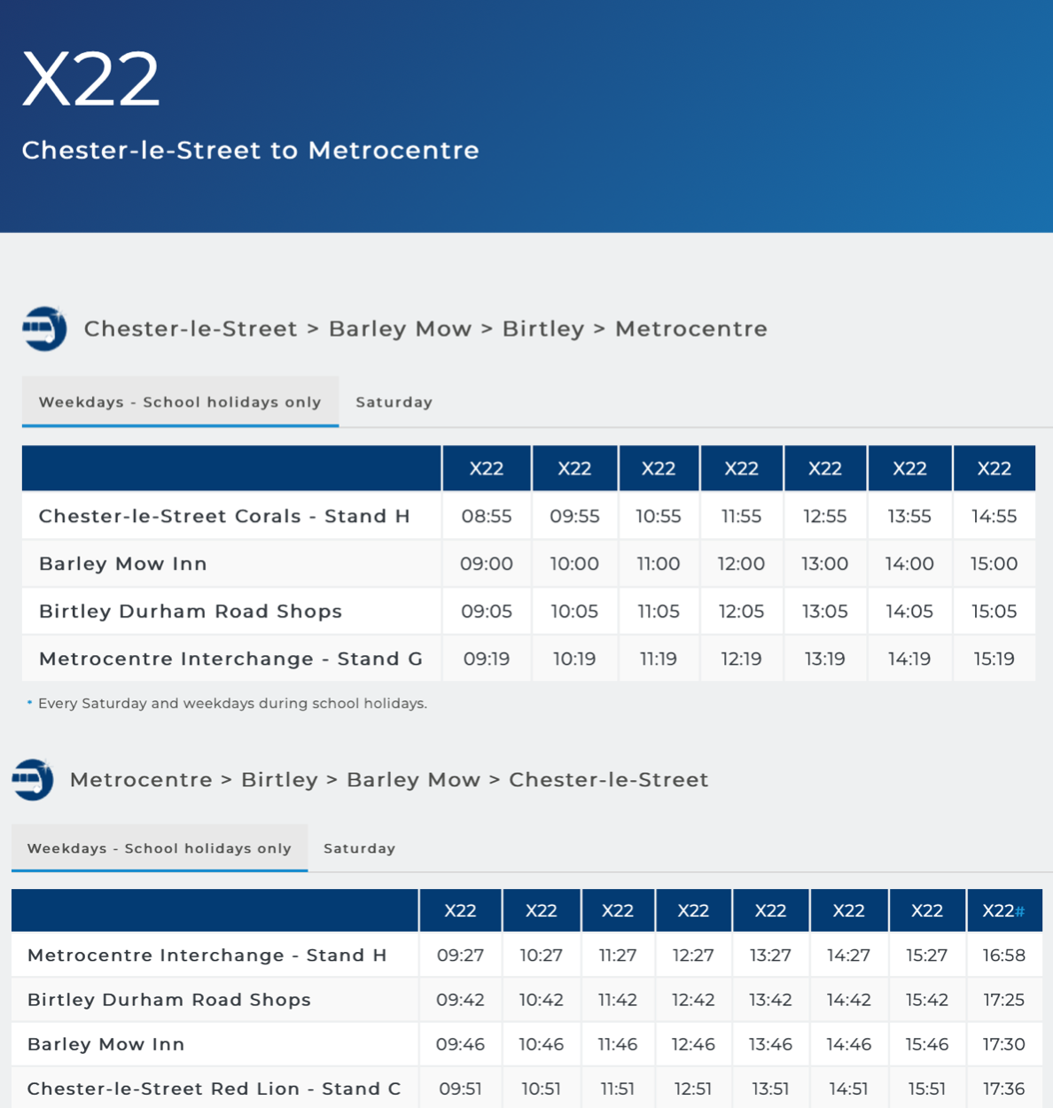 Welcome to routes X22 and X43 – BusAndTrainUser