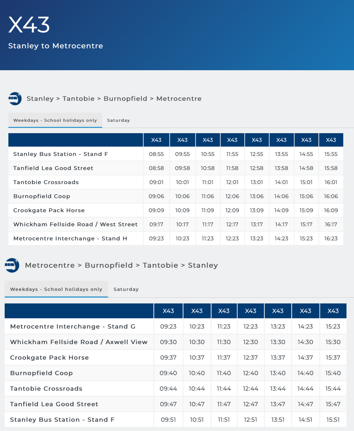 Welcome to routes X22 and X43 – BusAndTrainUser