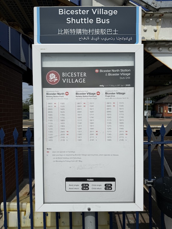 Places with two stations: 18 Bicester – BusAndTrainUser